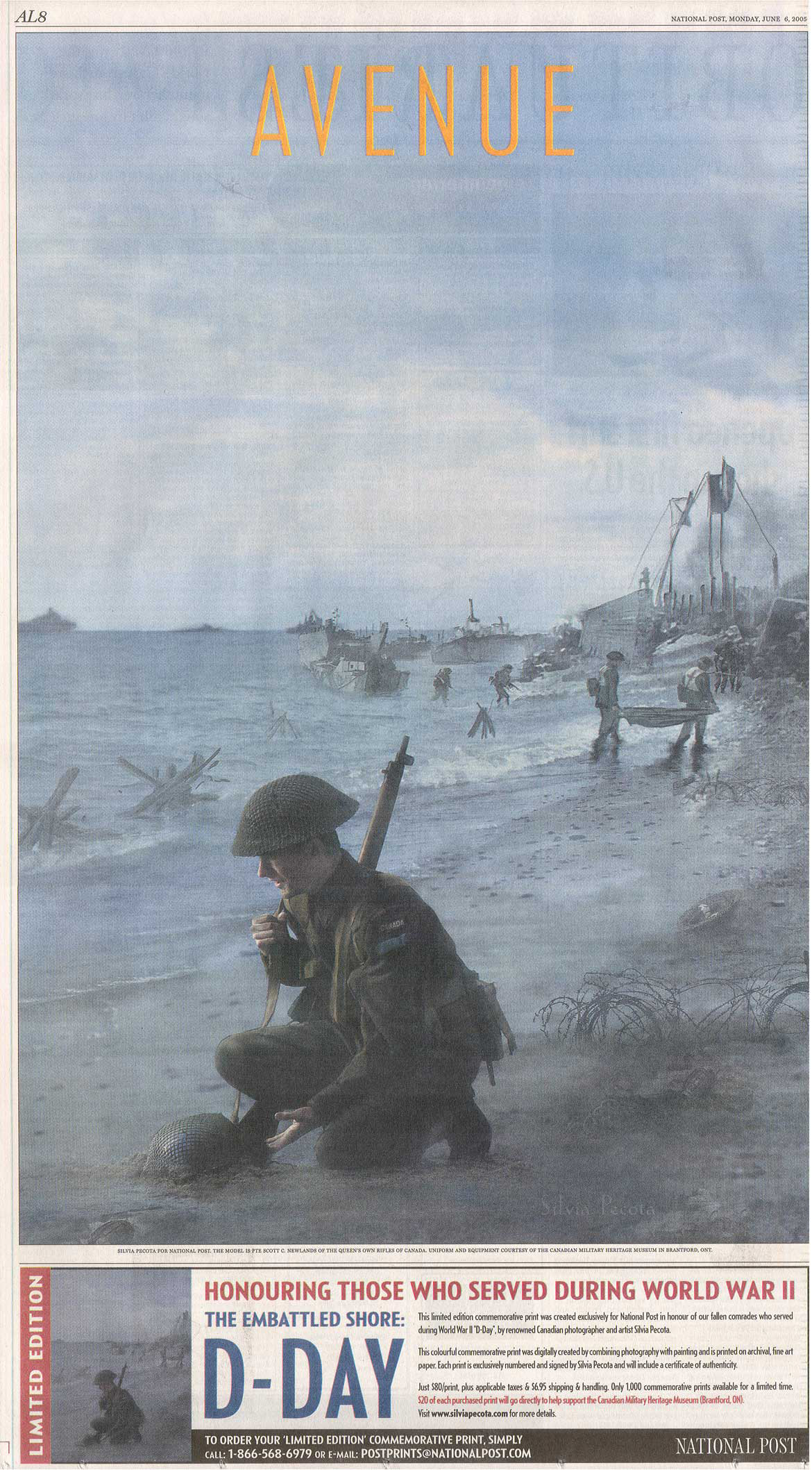 "The Embattled Shore" - D-Day Commemorative Print